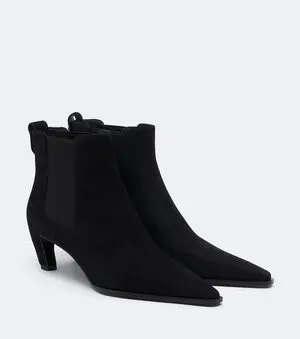 Tory Burch Romy Suede Chelsea Boots - Black