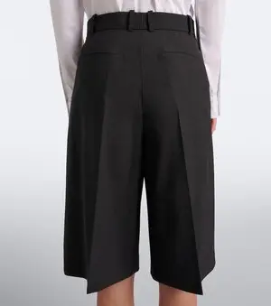 JOSEPH Gabbie Wool-blend Bermuda Shorts
