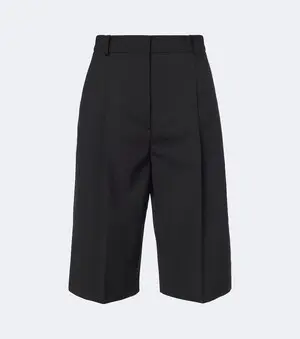 JOSEPH Gabbie Wool-blend Bermuda Shorts - Black