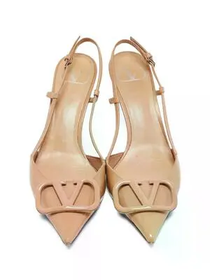 Valentino Garavani Vlogo Pointed Toe Slingback Pumps