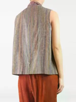 ATELIER MATERI Embroidered Striped Waistcoat