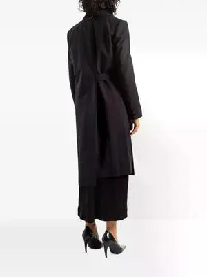 Sacai Satin-lapel Belted Coat