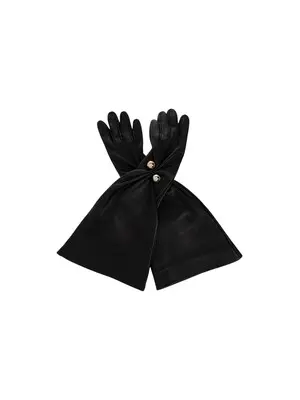 LANVIN Jewel Gloves Pearl - Black