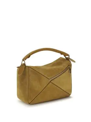 Loewe Small Featherlight Puzzle Suede Handbag
