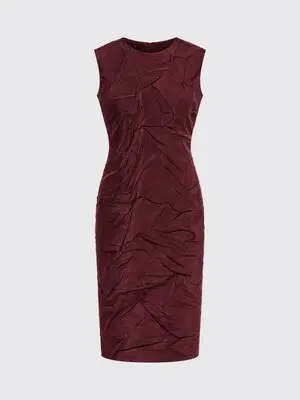 Max Mara Sleeveless Satin Sheath Mini Dress With Crinkled Effect