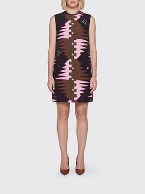 Emilio Pucci Sleeveless Silk Sheath Mini Dress With Geometric Print - Green