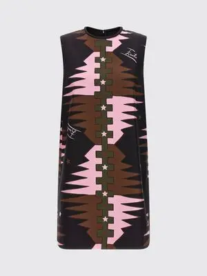 Emilio Pucci Sleeveless Silk Sheath Mini Dress With Geometric Print