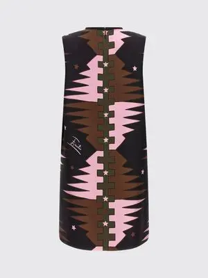 Emilio Pucci Sleeveless Silk Sheath Mini Dress With Geometric Print