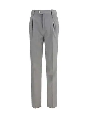 Brunello Cucinelli Dynamic Wool Pants - Gray