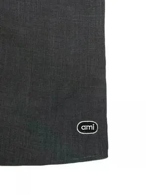 AMI Paris Quarter-zip Chest-pocket Polo Shirt