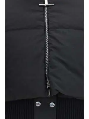 Thom Browne Short Padded Jacket With Front Zip - Black