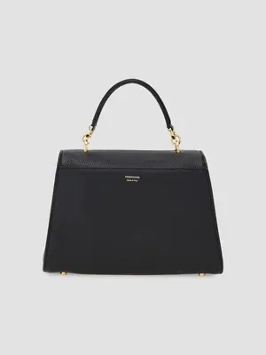 FERRAGAMO Double Gancini Leather Top Handle Bag