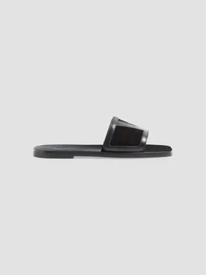 Valentino Garavani Viva Superstar Slide Sandals In Nappa And Split-grain Leather