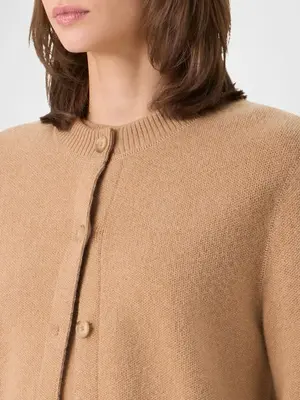 Akris Cashmere Piqué Boxy Cardigan