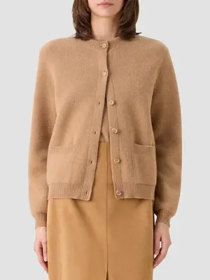 Akris Cashmere Piqué Boxy Cardigan