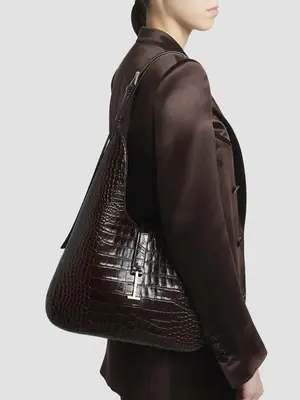 TOM FORD Arc Croc-embossed Mini Bag