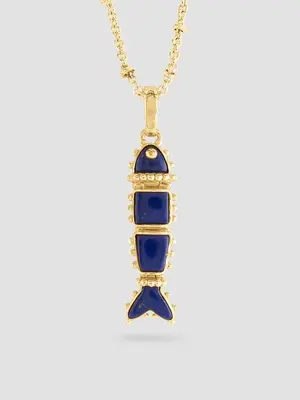 ANABEL ARAM Milos 18k-gold-plated & Gemstone Fish Charm