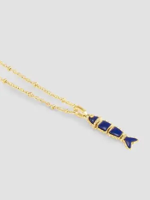 ANABEL ARAM Milos 18k-gold-plated & Gemstone Fish Charm