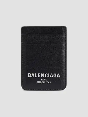 Balenciaga Credit Magnet Card Holder - Black