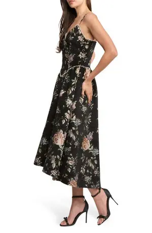 EN SAISON Jasmine Floral Jacquard Midi Dress