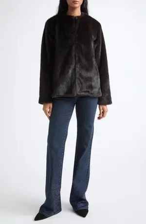 Veronica Beard Griselda Faux Fur Coat