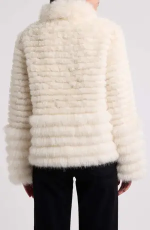 Love Token Joyce Reversible Faux Fur Jacket - Ivory