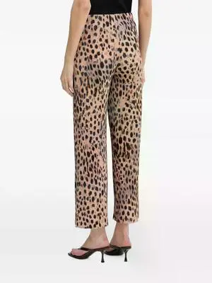 Joseph Ribkoff Leopard-print Plissé-effect Cropped Trousers