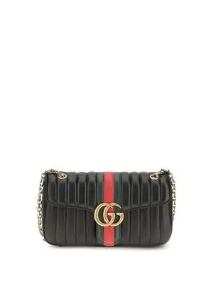 Gucci Medium Jetset Gg Marmont Shoulder Bag - Black