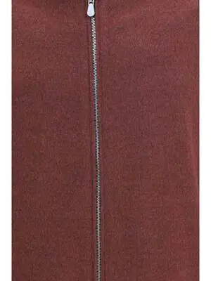Brunello Cucinelli Wool Zip Jacket With High Collar
