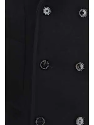 AMI Paris Virgin Wool Short Caban Coat