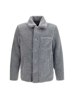 Herno Mélange Teddy-effect Jacket - Gray