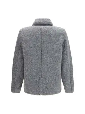 Herno Mélange Teddy-effect Jacket - Gray