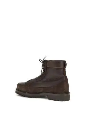 Brunello Cucinelli Explorer Délavé Deer Leather And Suede Booties