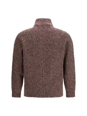 Brunello Cucinelli Mélange Virgin Wool, Silk And Cashmere Zip Cardigan