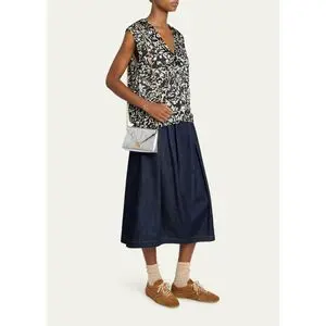 Dries Van Noten Metallic Leather Envelope Clutch Bag - Silver