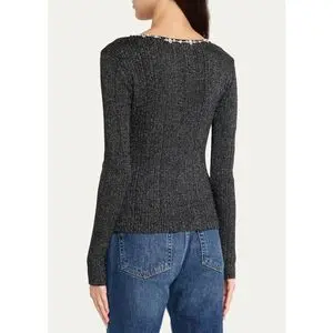 Cinq À Sept Aminta Embellished Scoop-neck Top