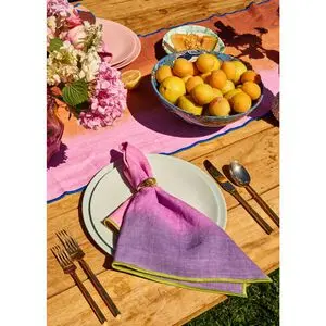 EMILY P. WHEELER Dusk Hand-dyed Table Runner, 18" X 108