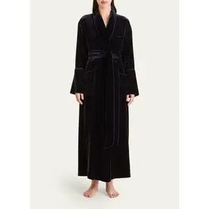 Olivia Von Halle Capability Shawl-collar Velvet Robe
