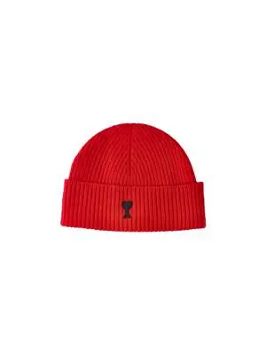 AMI Paris Logo-style Knit Beanie Hat