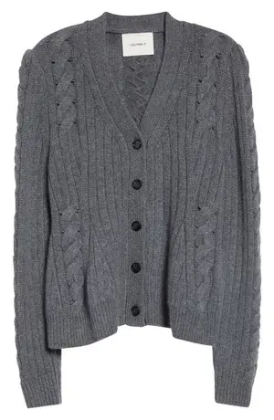 LISA YANG Leire Cashmere Cabled Rib Cardigan