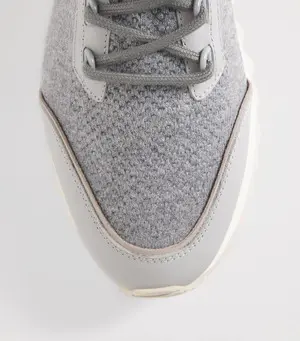 Eleventy Merino Wool-leather Sneakers