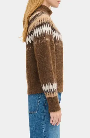 ALIGNE Dakota Fair Isle Sweater - Brown