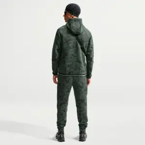 Nike Tech Slim Fleece All-over-print Jogger Pants - Green