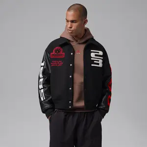 JORDAN Flight Varsity Jacket - Black