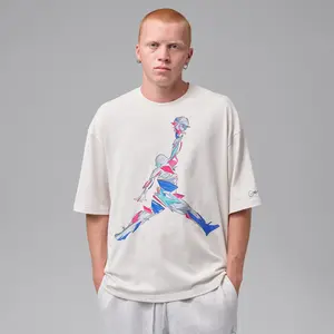 JORDAN Brooklyn Oversized Graphic T-shirt - Grey