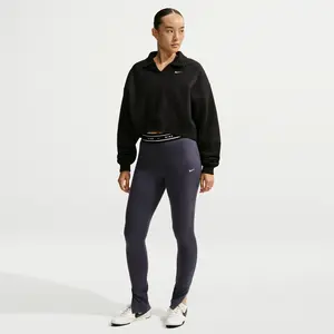 Nike Sportswear Chill Knit High-waisted Open-hem Leggings - Grey