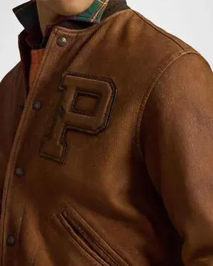 Polo Ralph Lauren Leather Letterman Jacket