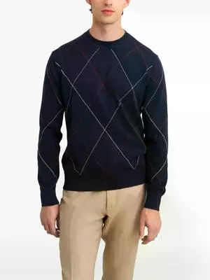 Pringle Of Scotland Argyle-pattern Intarsia Sweater