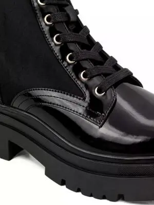 Philipp Plein Hexagon Patent-finish Boots - Black