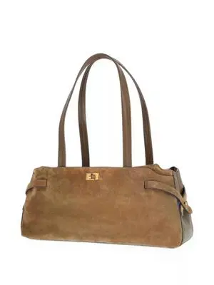 ANYA HINDMARCH Wilson Suede Leather-panelled Tote Bag